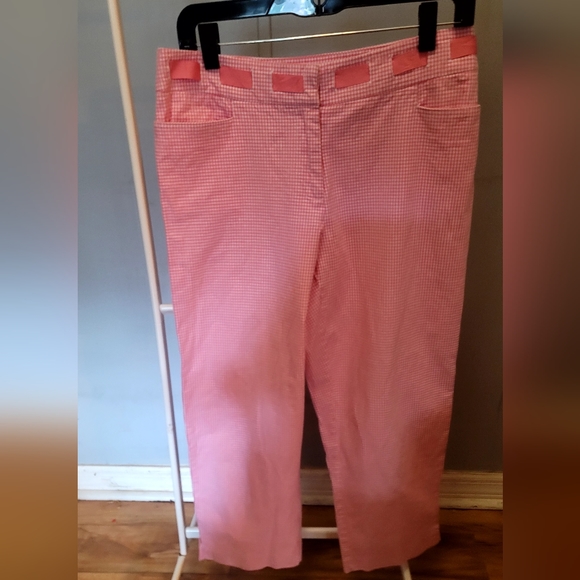 Ruby Rd. | Pants & Jumpsuits | Ruby Rd Sz 6 Pink White Gingham Silt ...